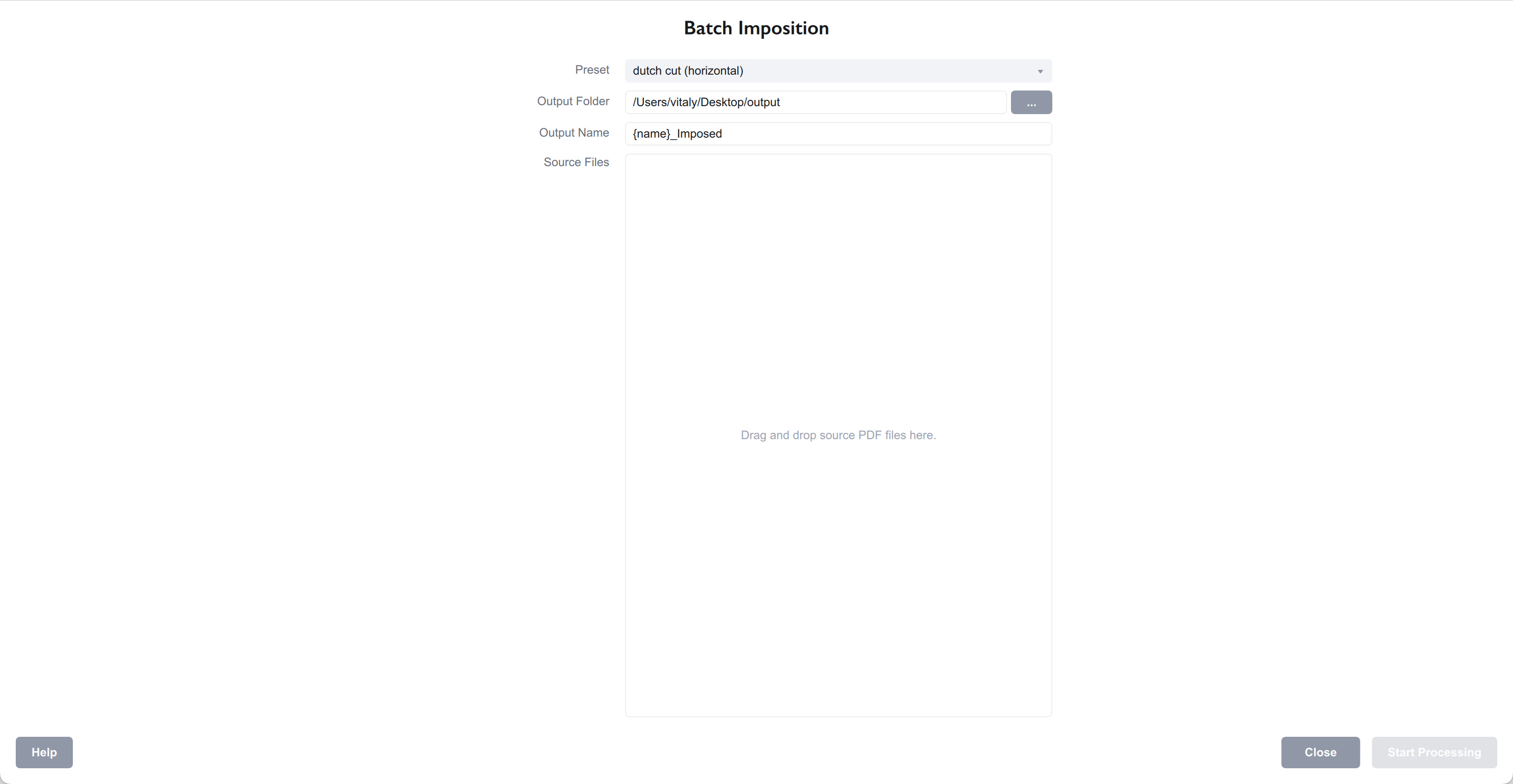 Batch PDF Processing in Imposition Wizard