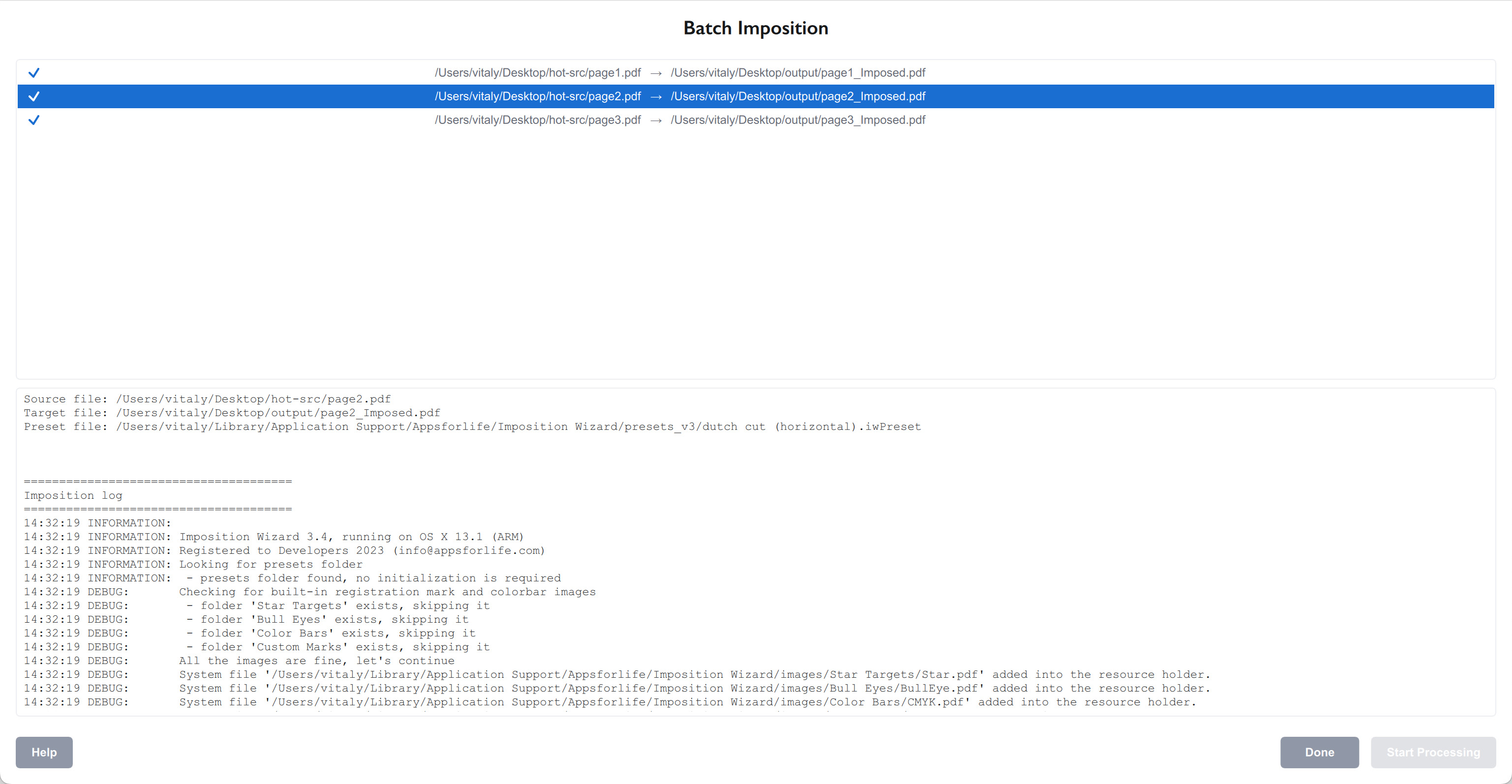 Batch PDF Processing in Imposition Wizard