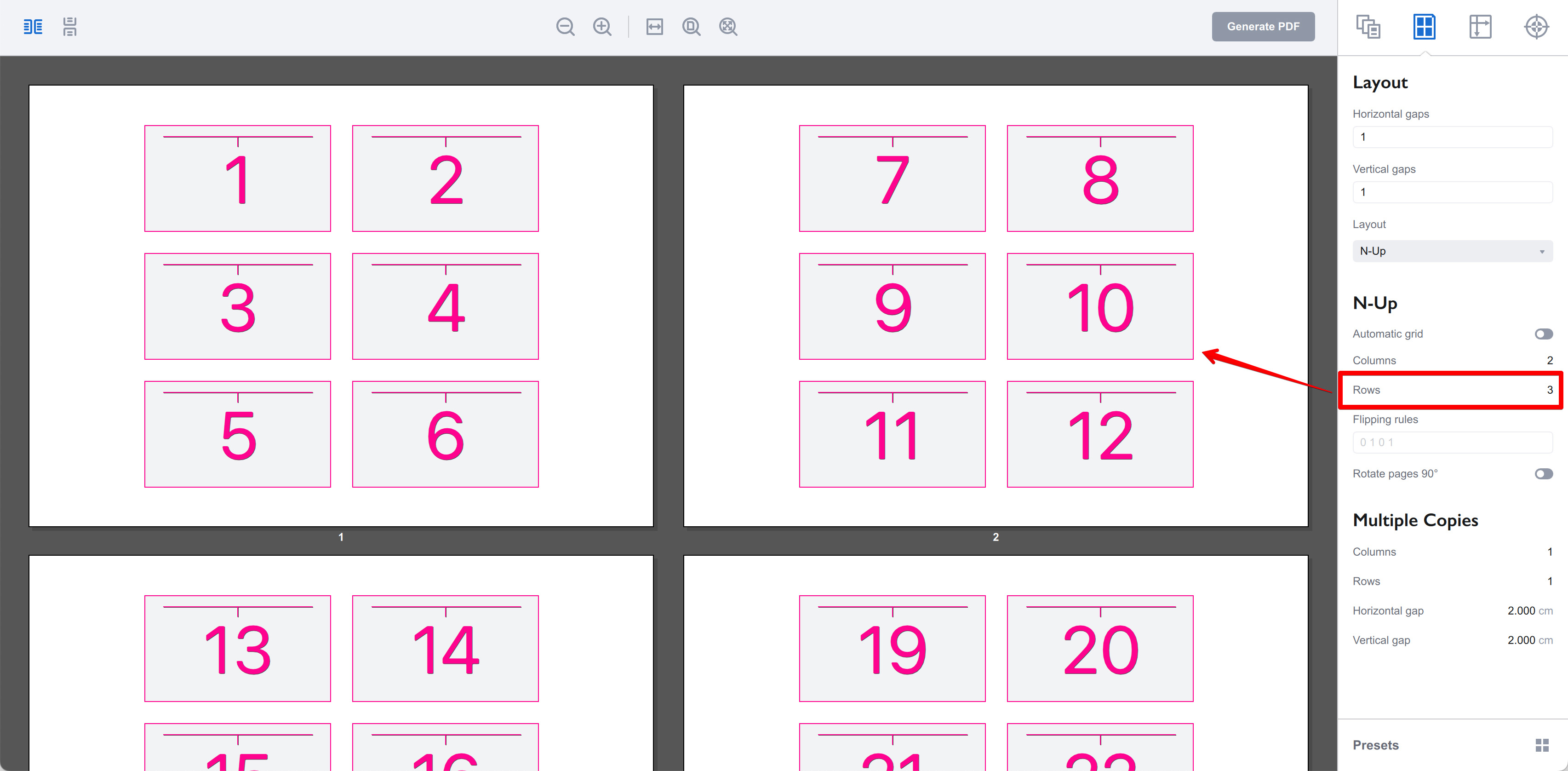 How the Imposition Wizard Pages Grid Works