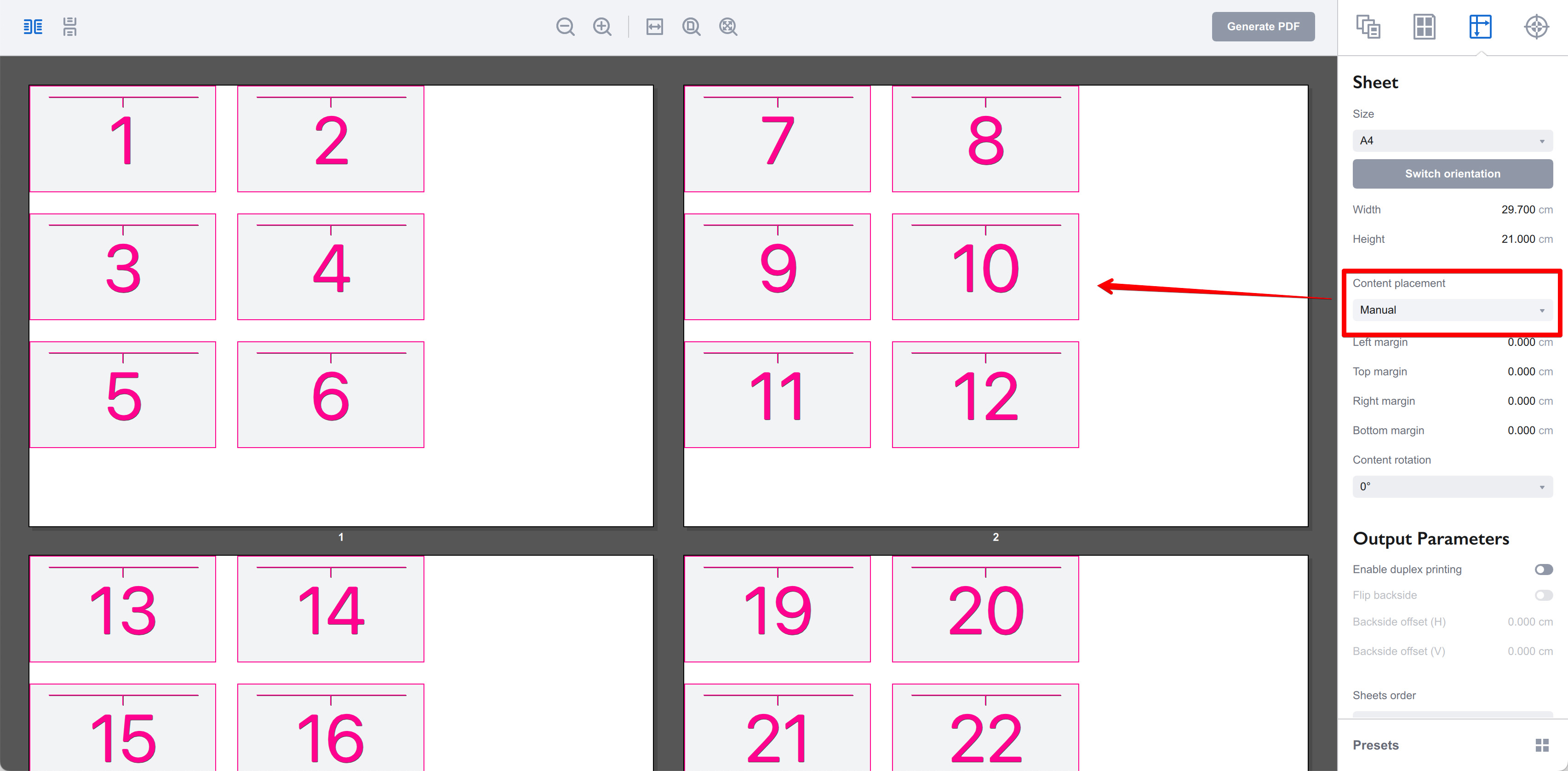 How the Imposition Wizard Pages Grid Works