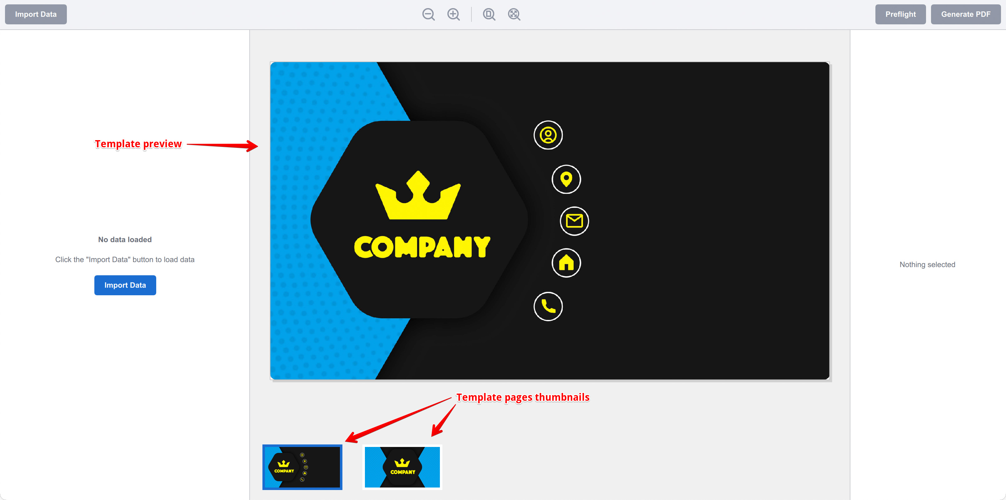 Batch Making Business Cards from PDF Template and Excel Data
