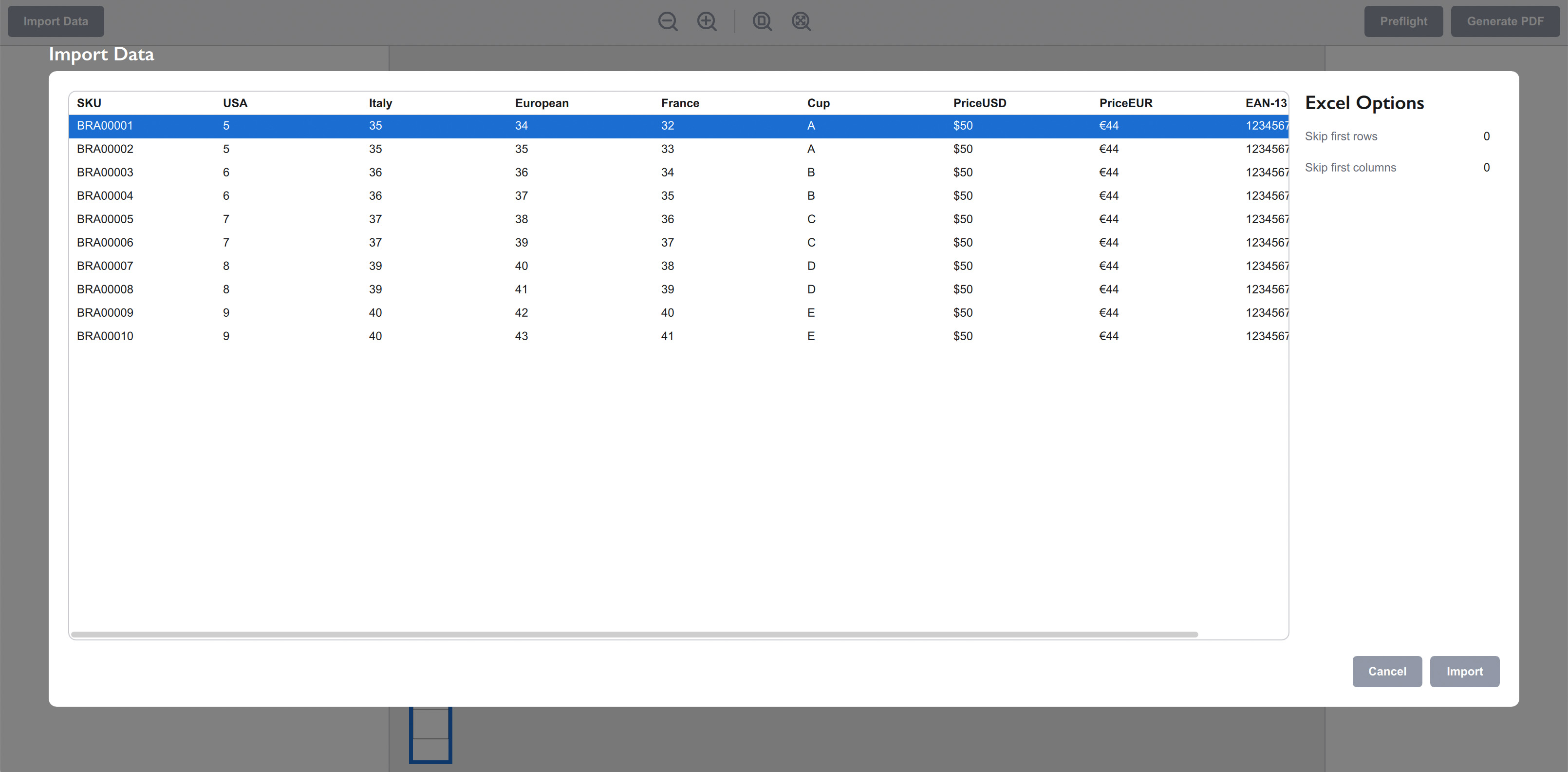 Making Price Tags Using PDF Template And Spreadsheet