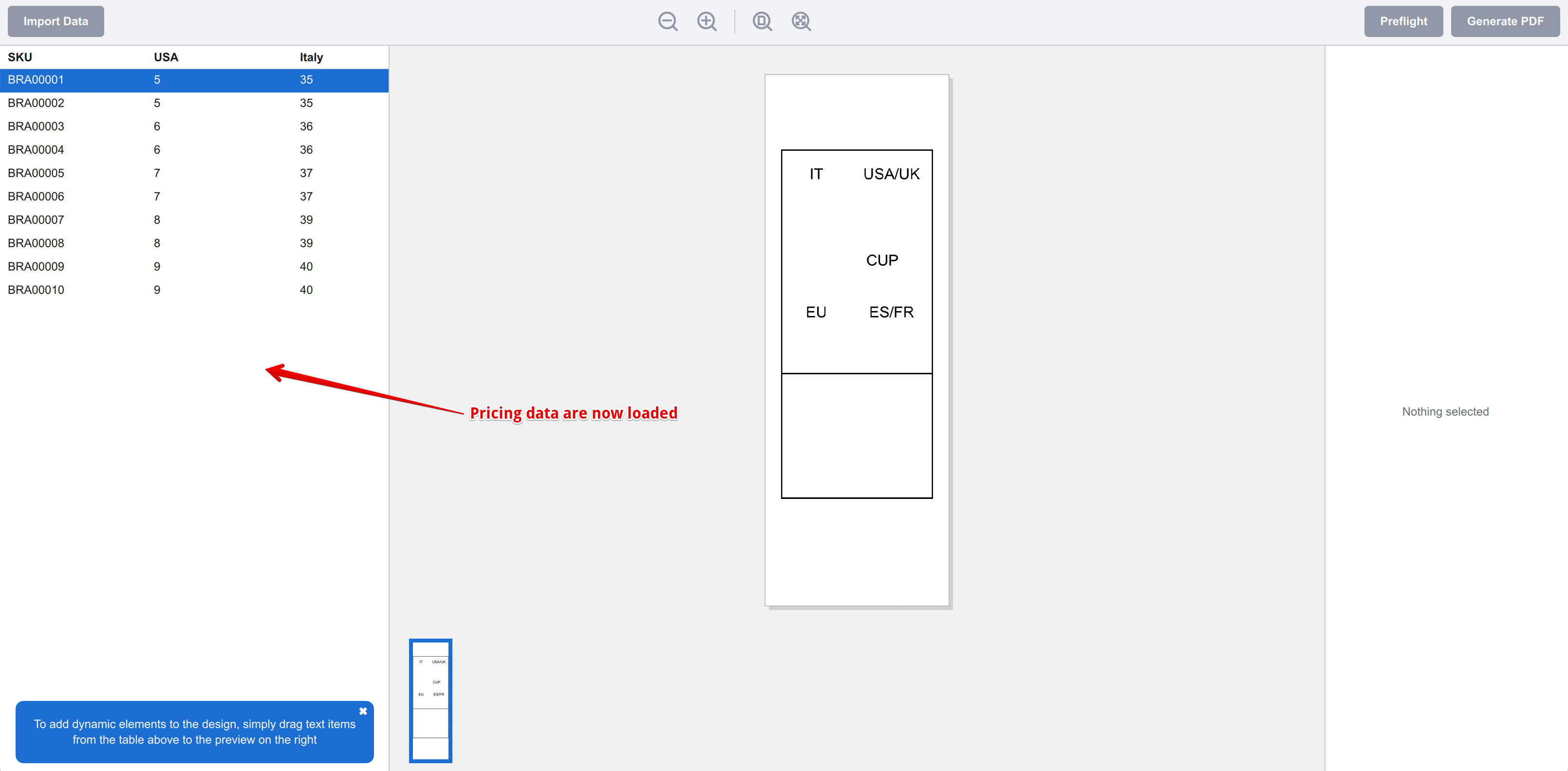 Making Price Tags Using PDF Template And Spreadsheet