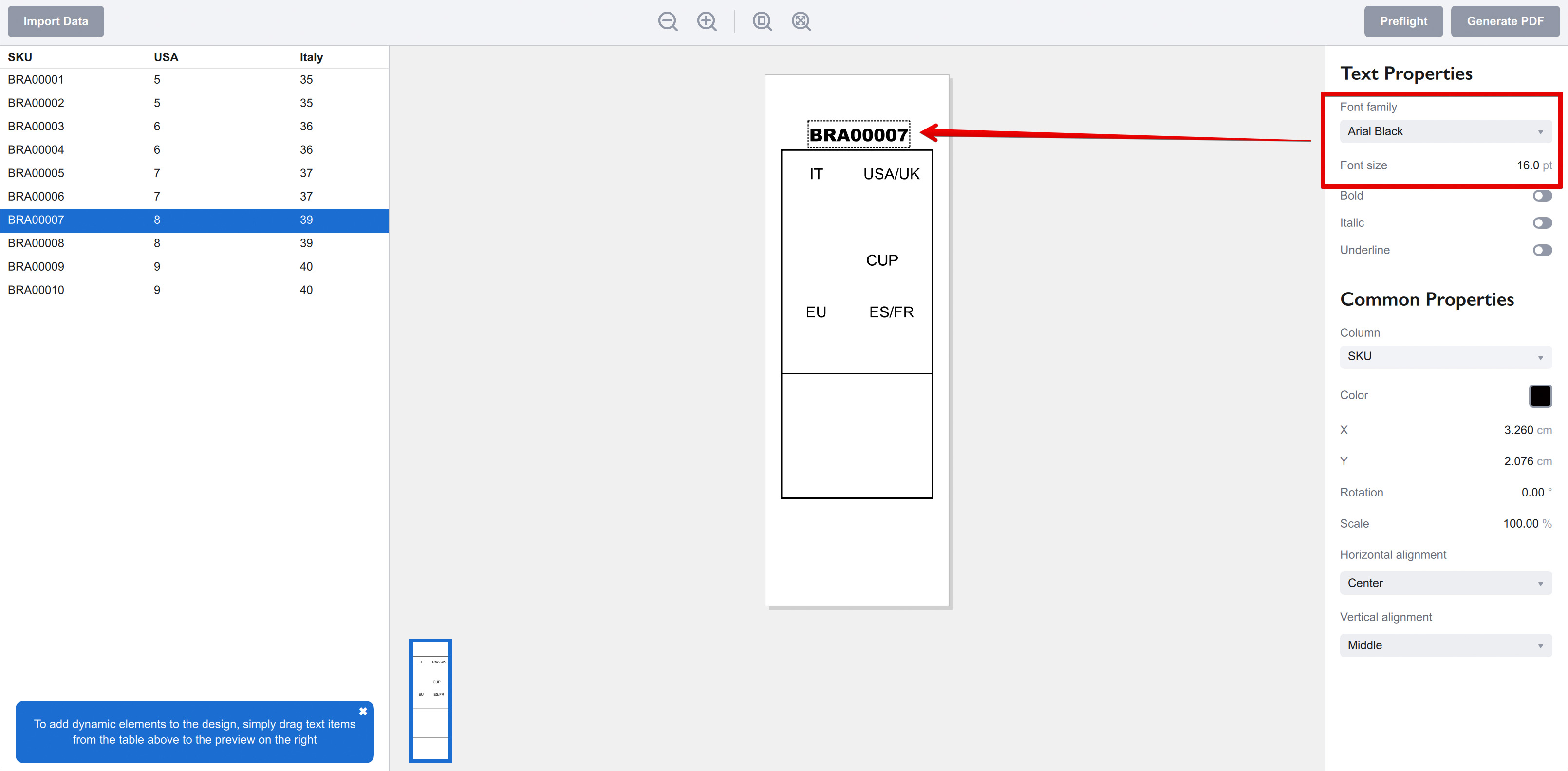 Making Price Tags Using PDF Template And Spreadsheet