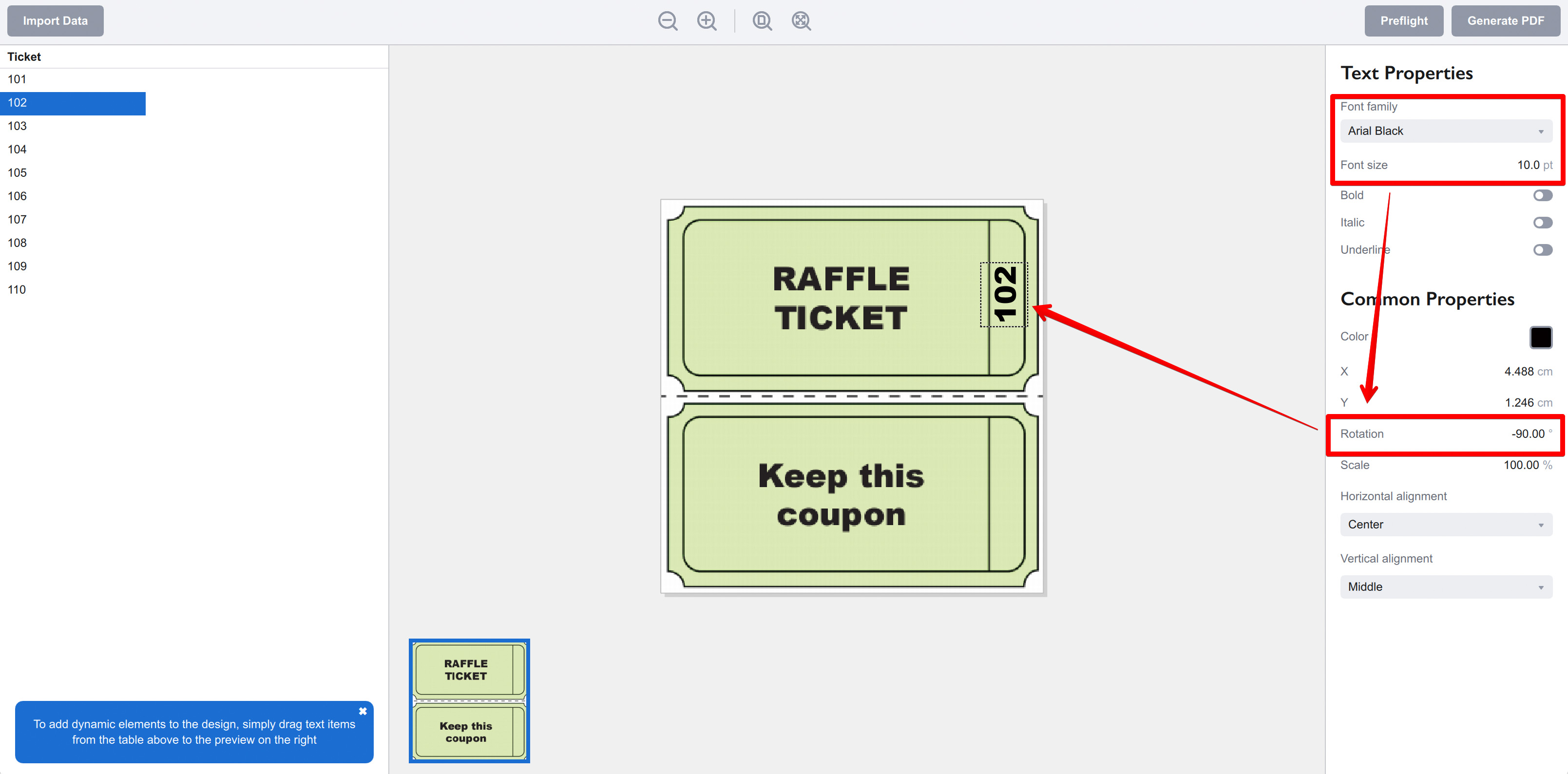 Making Raffle Tickets from PDF and Excel files