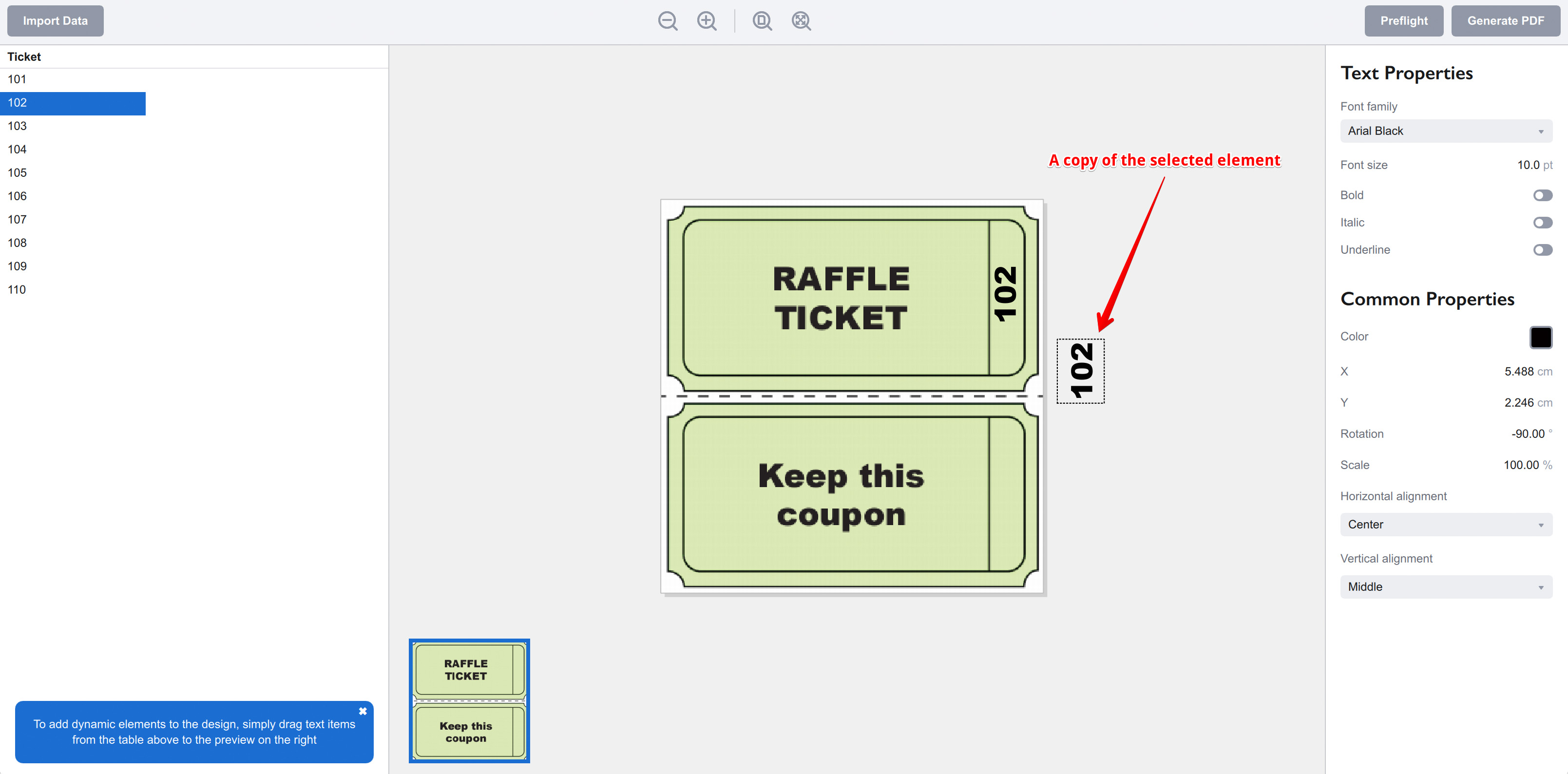 Making Raffle Tickets from PDF and Excel files