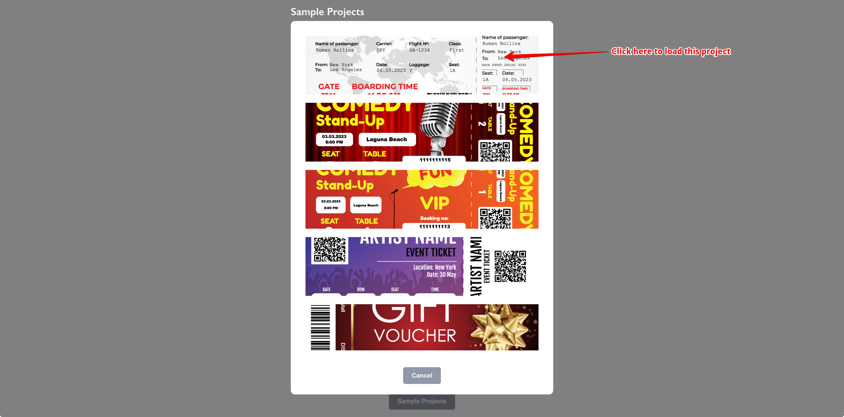 Ticket Wizard User Interface